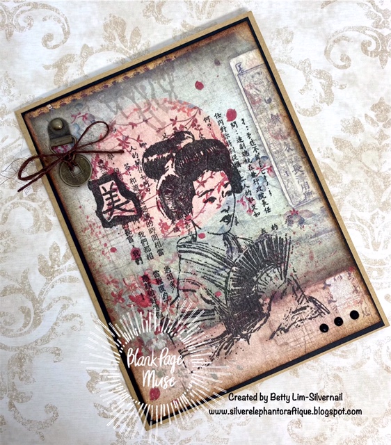 Blank Page Muse Blog: Rice Paper Collage Card