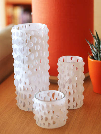 DIY cut-paper candle holders | How About Orange