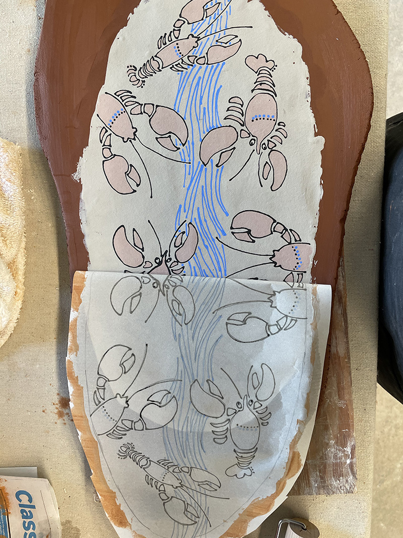 KJF DESIGN Fine Art: Image Transfer Drawing on Clay