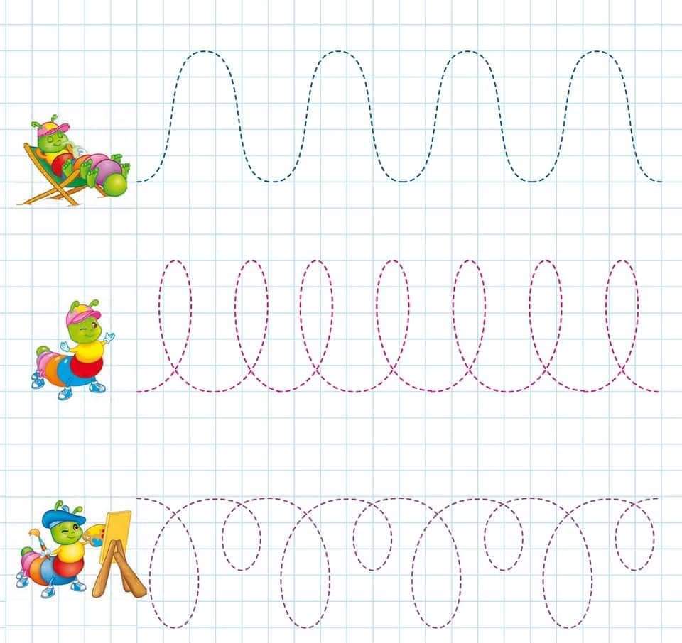 Jocuri pentru copii mari şi mici: Fise educative - Traseaza linii