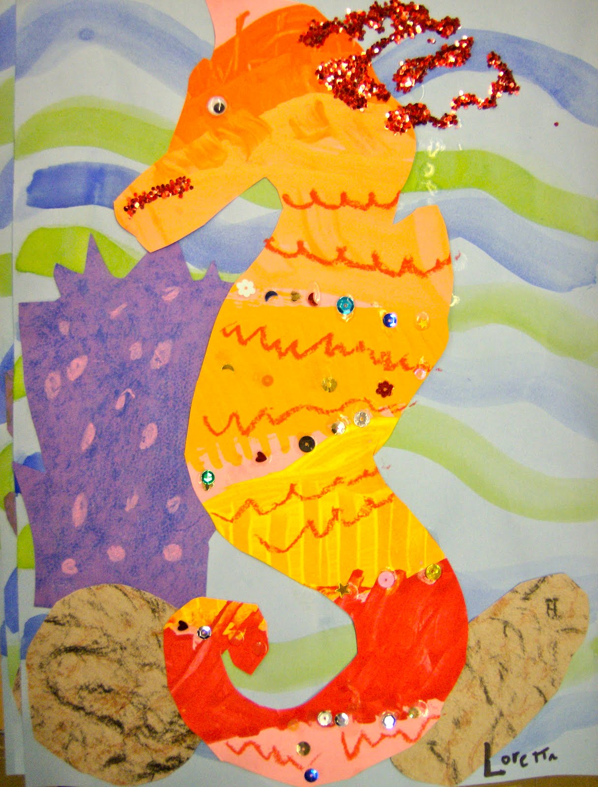 Zilker Elementary Art Class: 1st Grade Eric Carle Collages