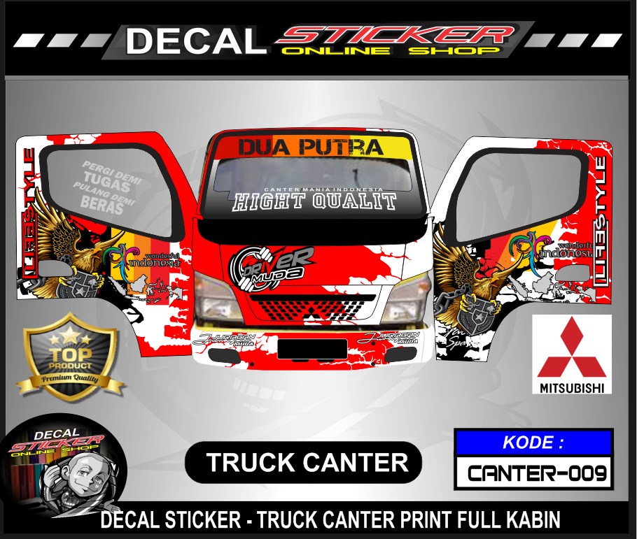 Modif Truck Canter Full Cuting Sticker Keren