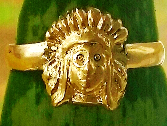 Metalsmith Orfebreria: Custom-made 14k Gold Female Taino Indian Ring ...