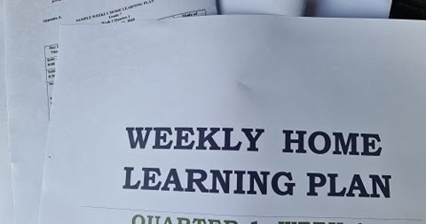 Weekly Home Learning Plan Template and Sample - Deped Tambayan