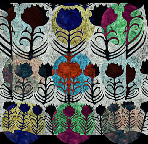 Hazel Critchley illustration: Thistle pattern