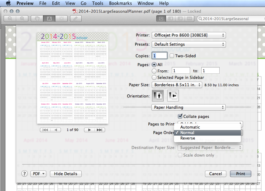 The Polka Dot Posie: How to Print & Assemble our Large Planner Pages