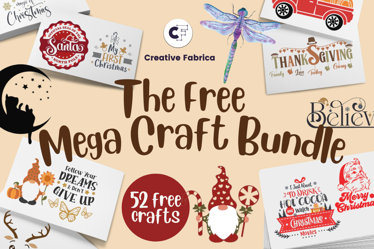 The Non-Crafty Crafter: Free Christmas bundle from Creative Fabrica