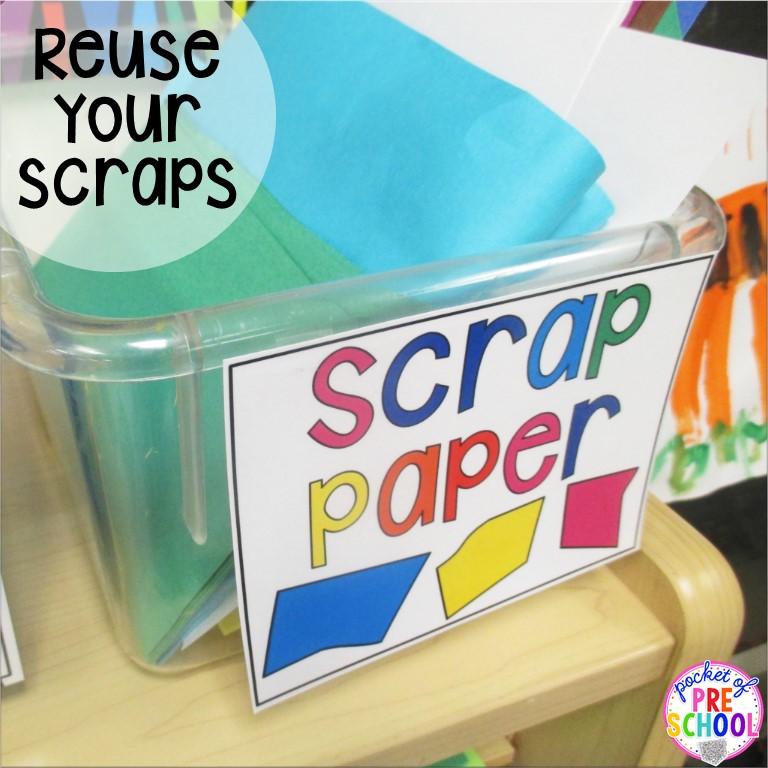 FREE Labels (Extra Lids, Paper Scraps, & Old Markers) - Pocket of Preschool