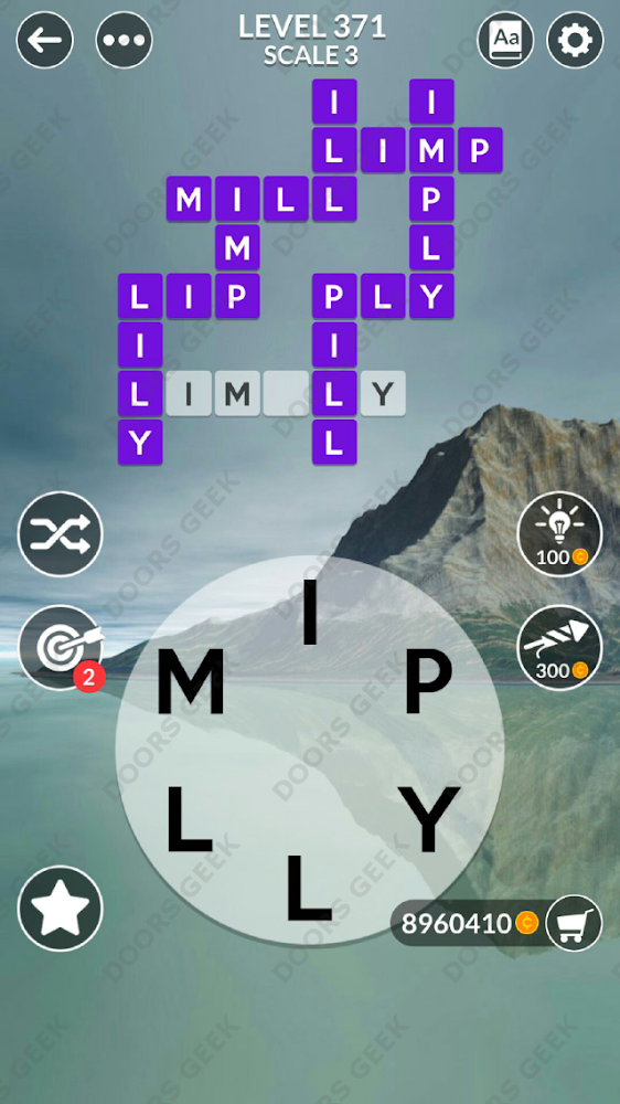 Wordscapes Level 371 Answers ~ Doors Geek