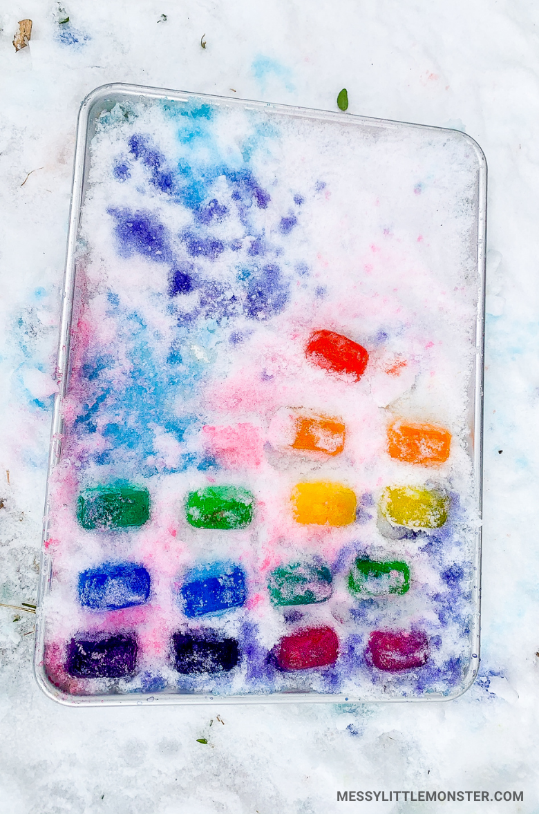 Rainbow Ice Snow Activity for Kids - plus ideas for if you have no snow ...