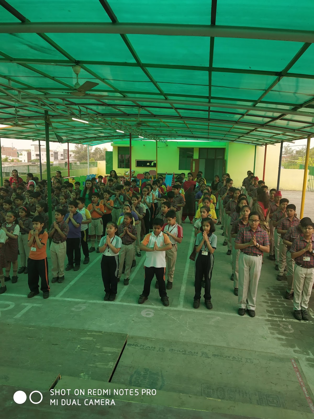 Conduction of morning assembly by class 7 A