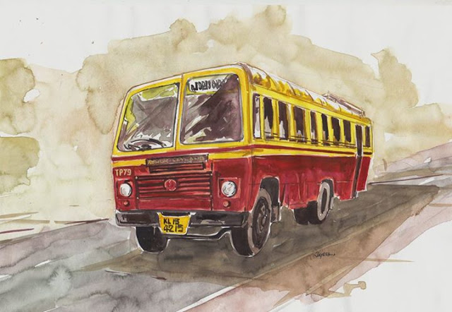 ksrtc bus pic drawn by fans of ksrtc - KSRTC TEAM KCK