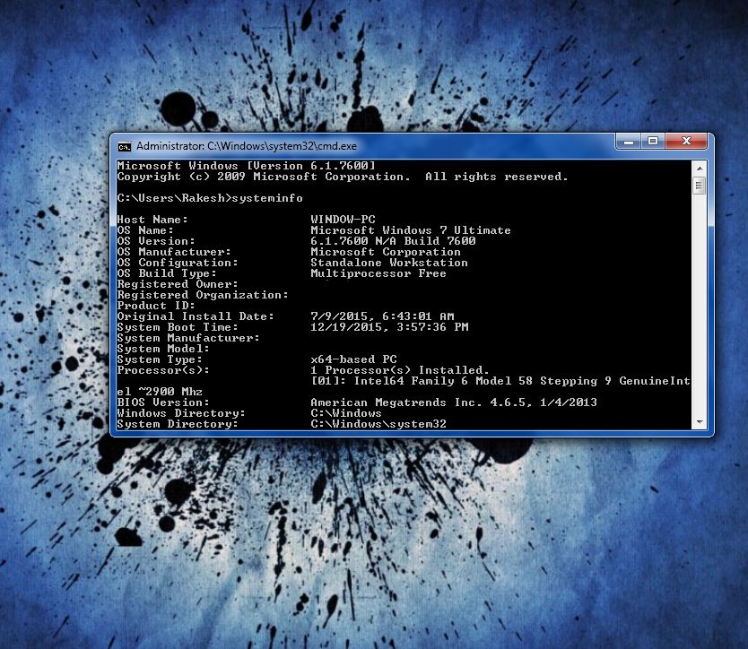 How To Get PC Details Using Command prompt | 24Into7Tech