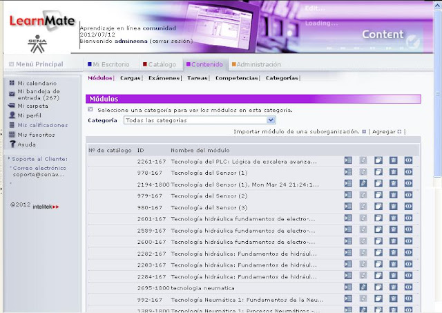 Area de Electrónica: LA PLATAFORMA LEARNMATE