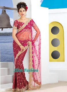 Shez Fashion: Net Embroidered Saree 2012-2012 | Latest Embroidred Sari ...