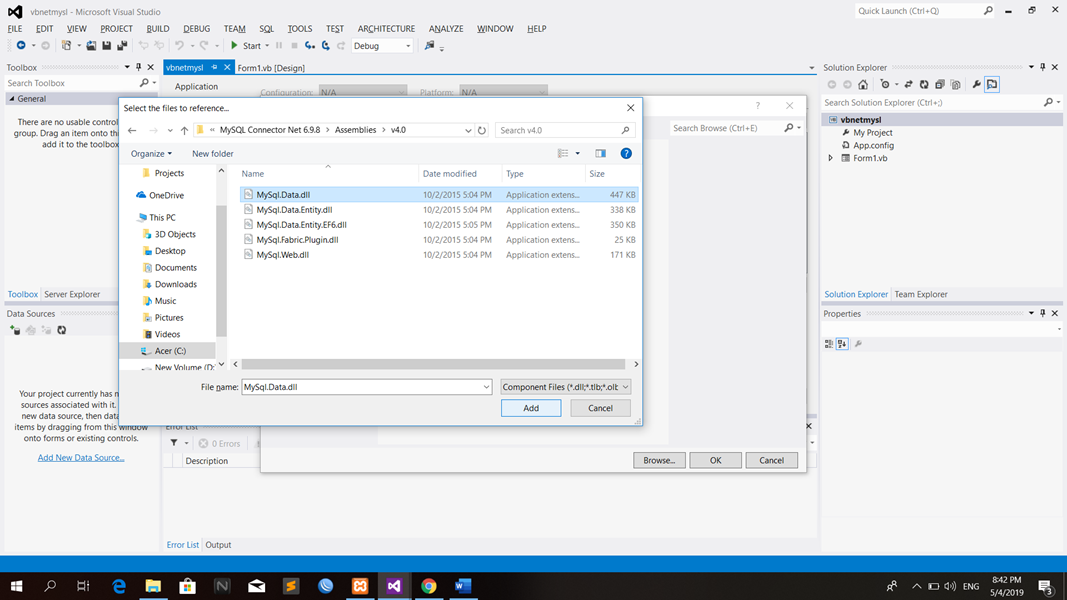 Visual Basic 2012 connecting MySQL Database ~ Klase Notes Visual Basic 2012 connecting MySQL Database ~ Klase Notes