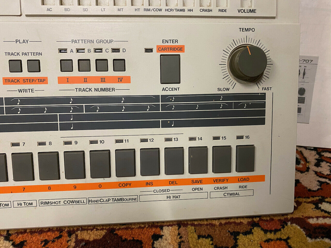 MATRIXSYNTH: Vintage Roland TR-707 Drum Machine SN 589011 w/ Docs
