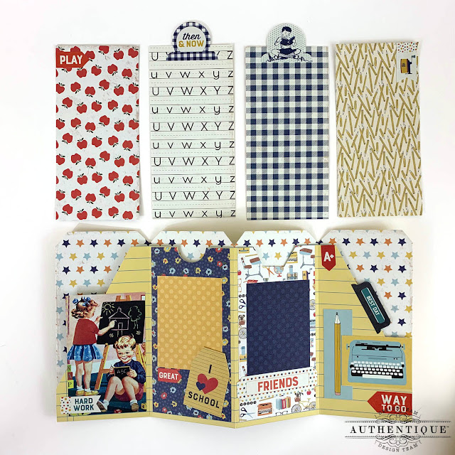 goldiecar designs: AUTHENTIQUE PAPER: Scholastic One Page Mini Album