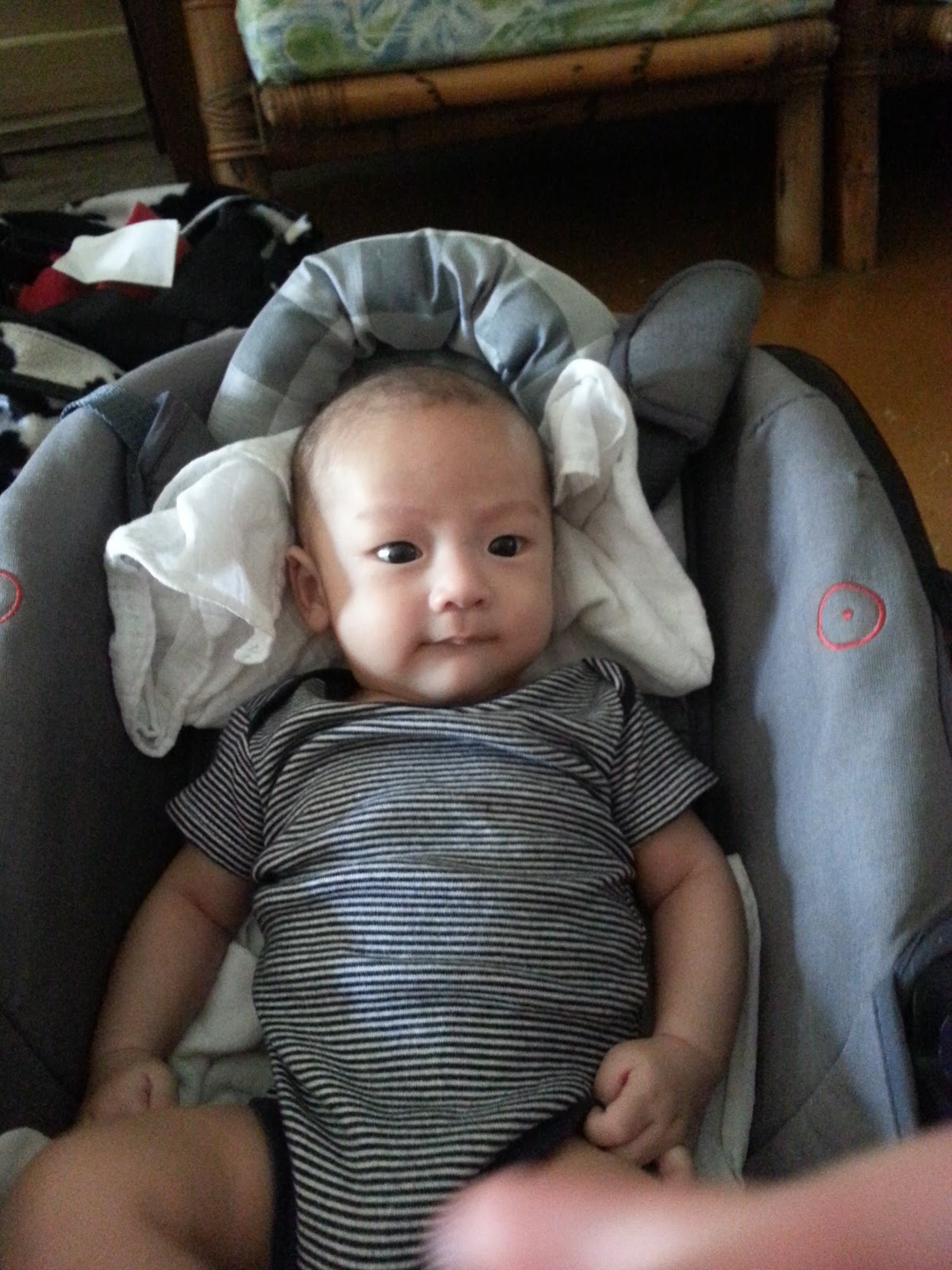 the walk into parenthood: Bald baby....