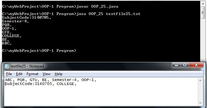 OOP Using Java - GTU Programs: OOP Program-25