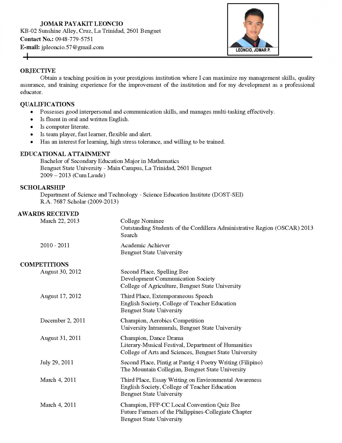 Comprehensive Cv Format ~ Certificate Letter