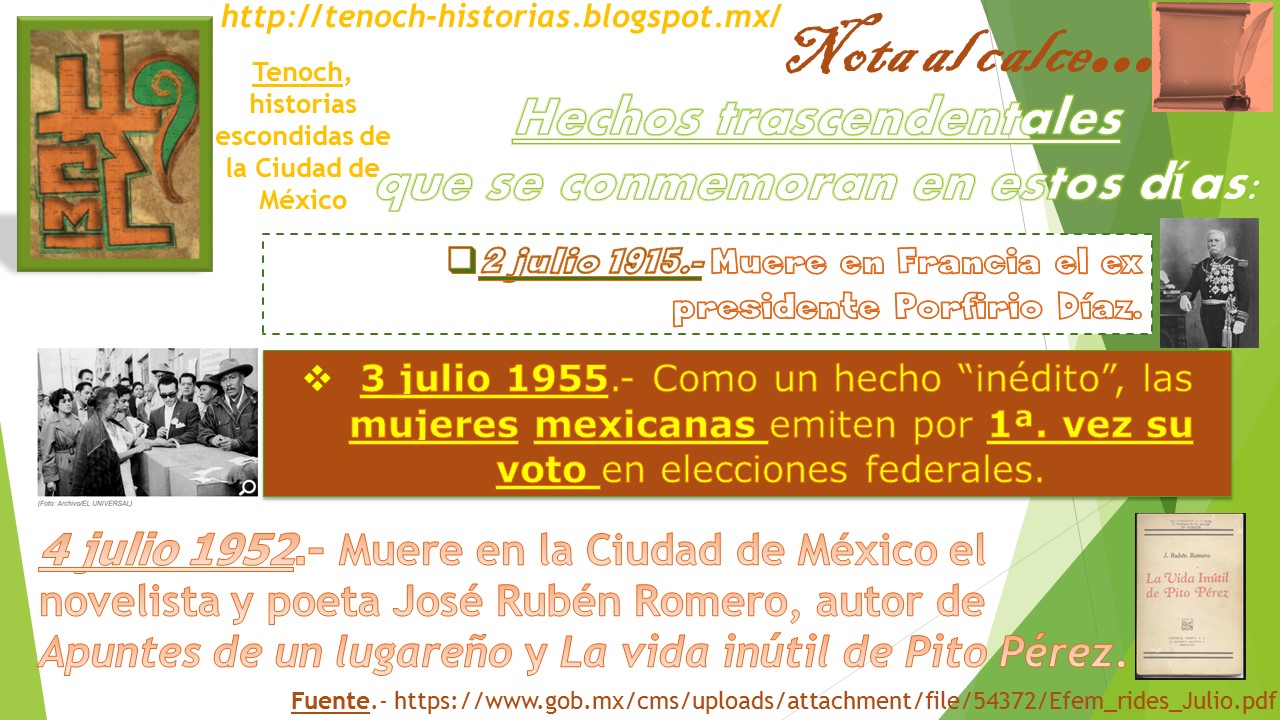 Tenoch, historias escondidas de la Ciudad de México: Nota al calce...2 ...