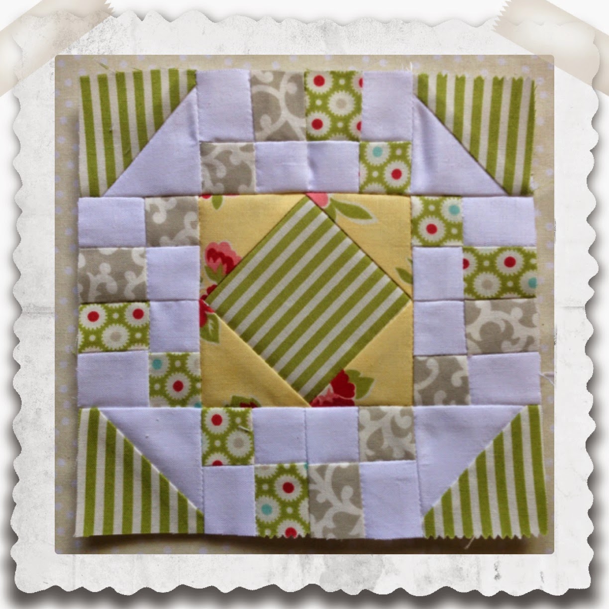 Chatelaine- Free BOW Sampler Quilt Block 16 - Threadbare Creations