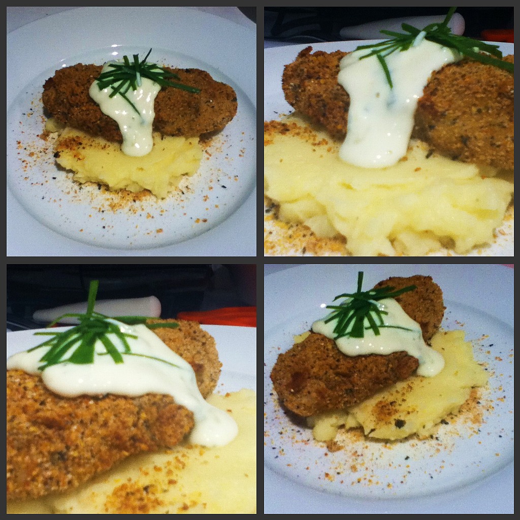 A Miniature Take On Food: Crumbed Fish with Wasabi Cream