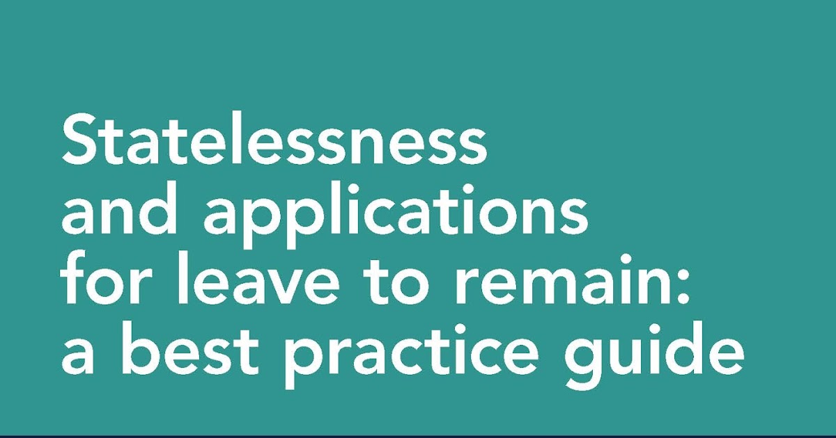 Forced Migration Current Awareness: Thematic Focus: Statelessness