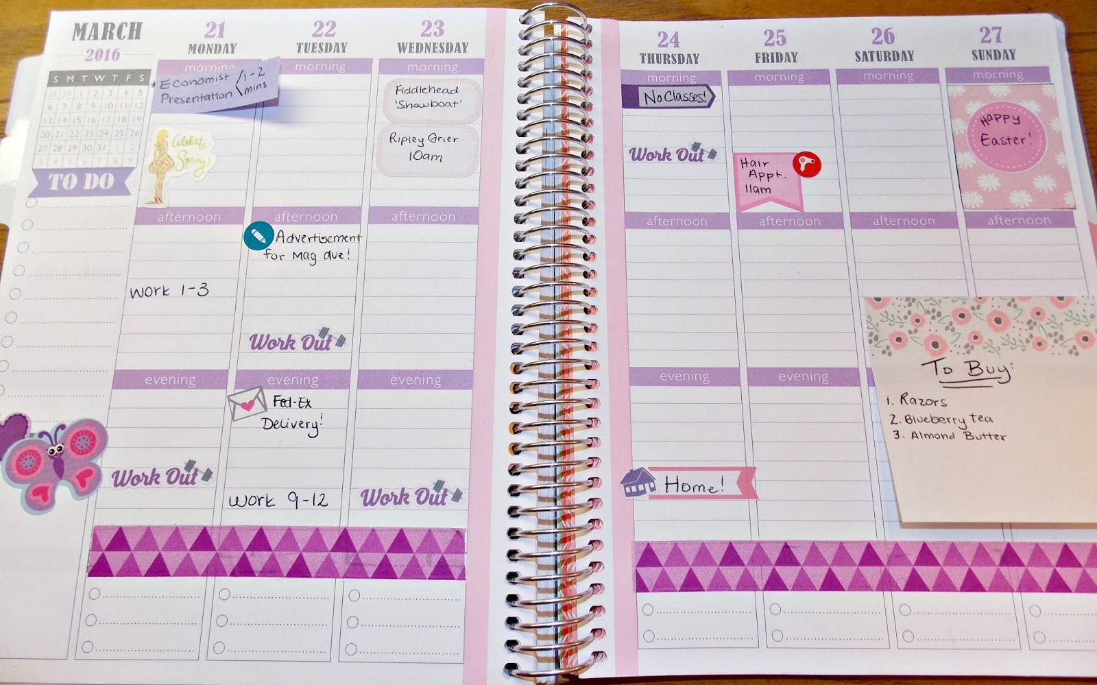 Messy & Thriving: March 21-27 Weekly Planner Layout