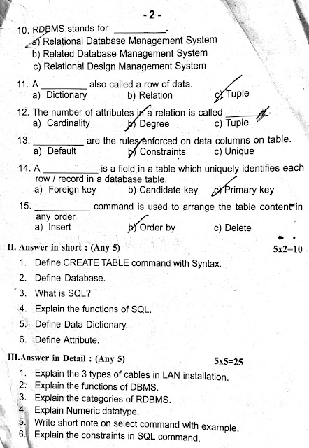 Question Papers Library Class 8 Cbse Computer Science Annual Examination Model Question Paper