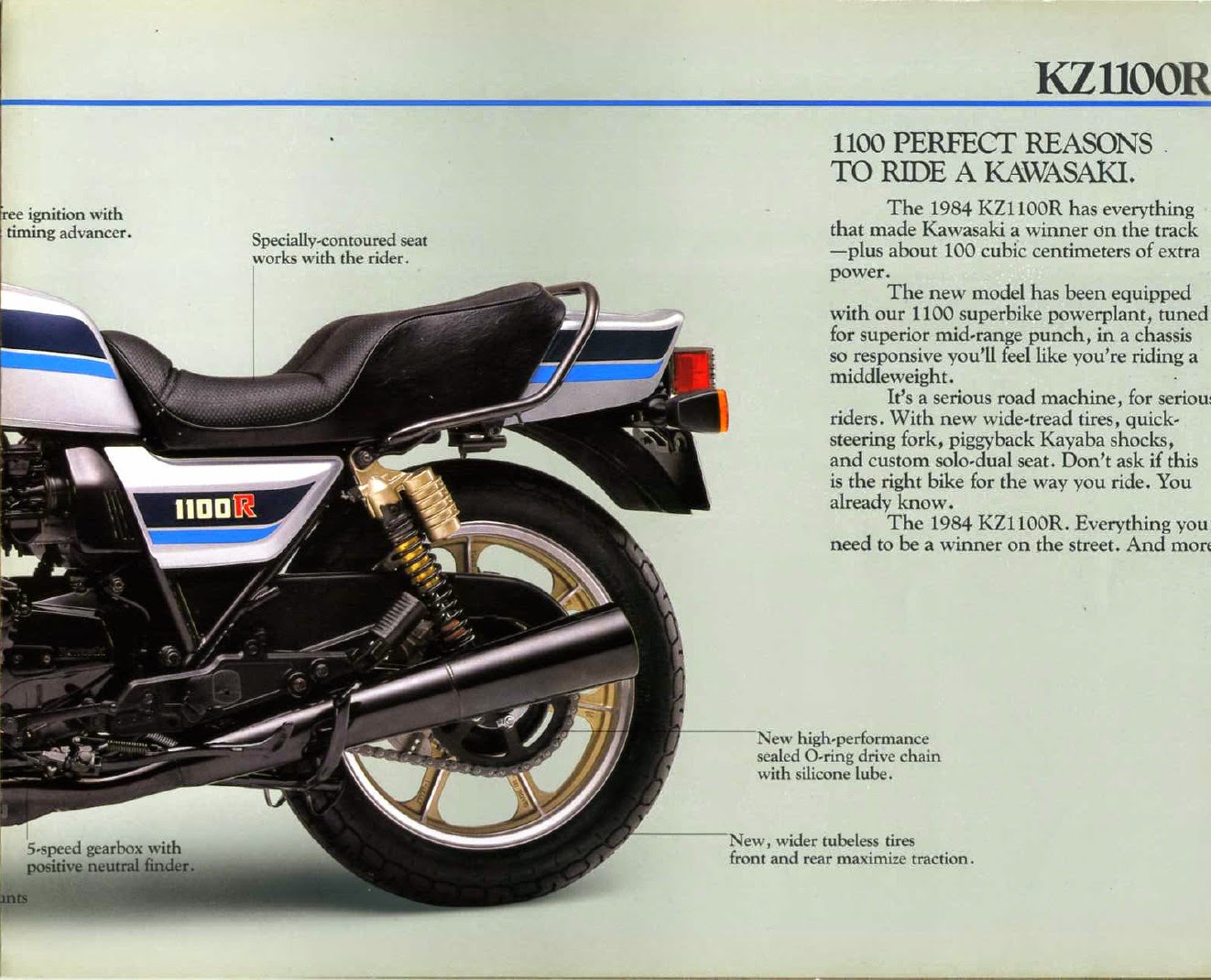 Racing Cafè: Vintage Brochures: Kawasaki KZ 1100R 1984 (Usa)