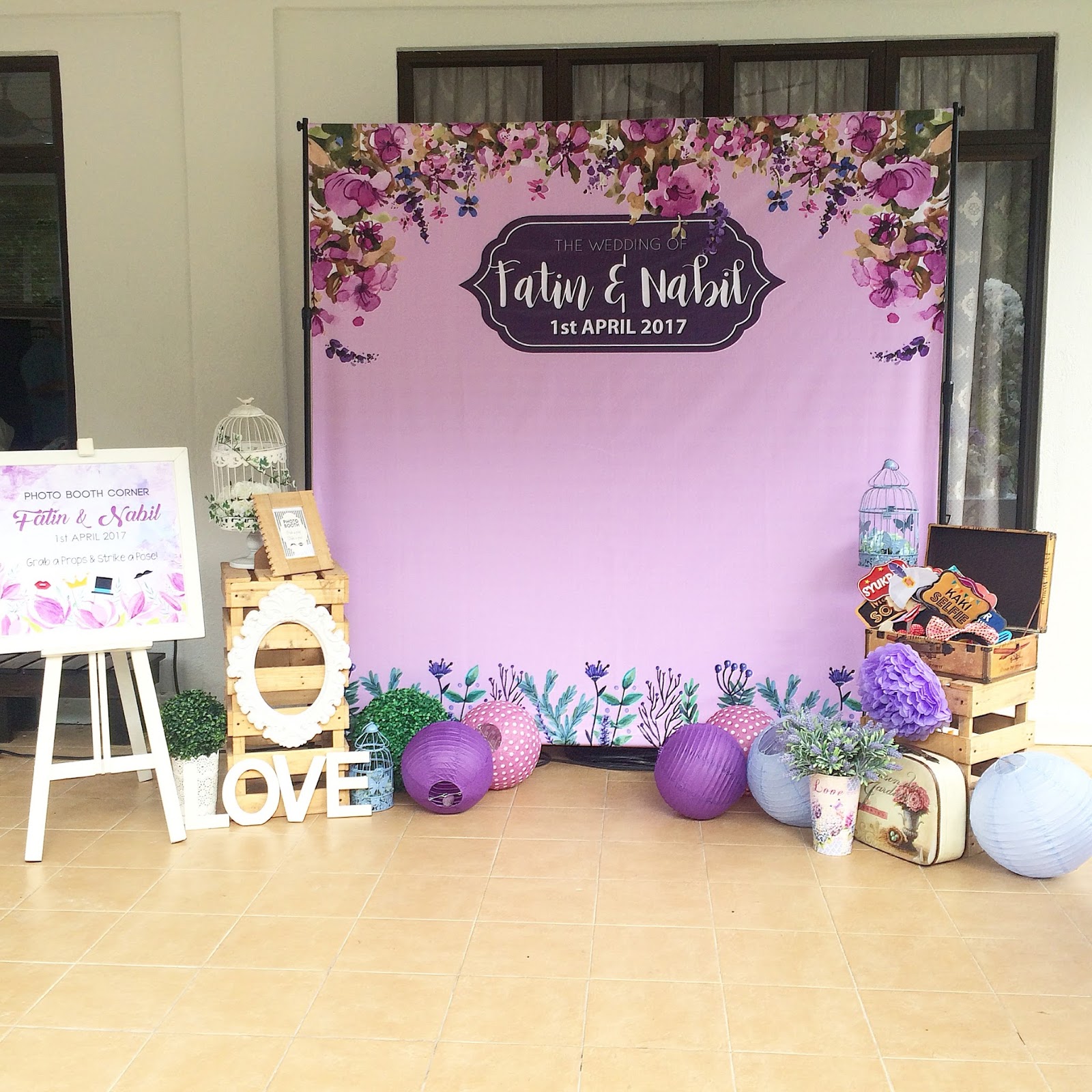 Ideasbyfarah: BACKDROP PHOTO BOOTH FULL PACKAGE MALAYSIA