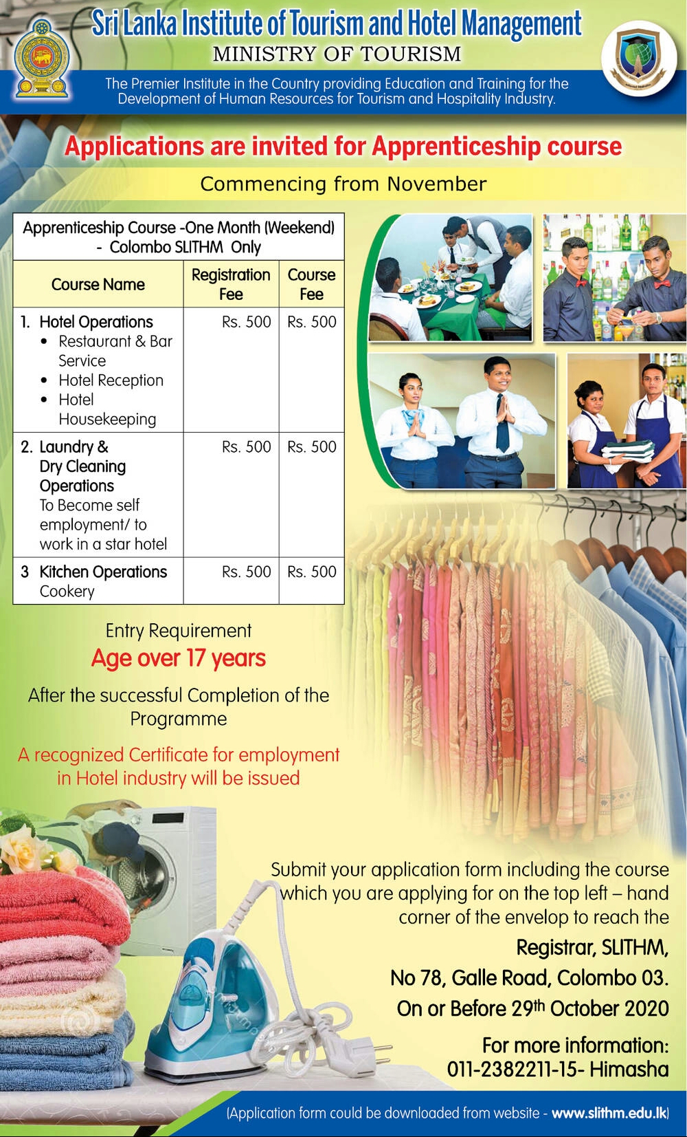 Courses: Sri Lanka Institute of Tourism & Hotel Management ...