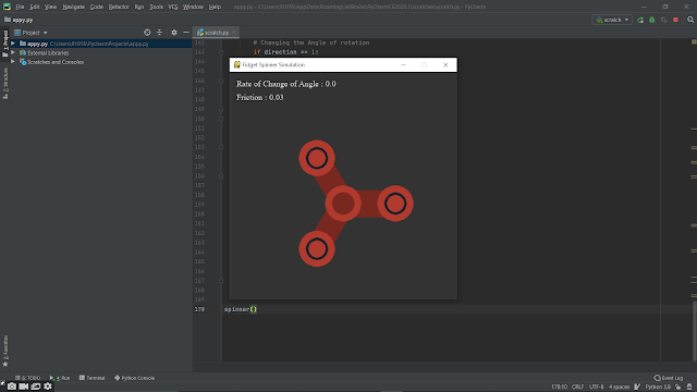 Fidget Spinner game using python. ~ M.