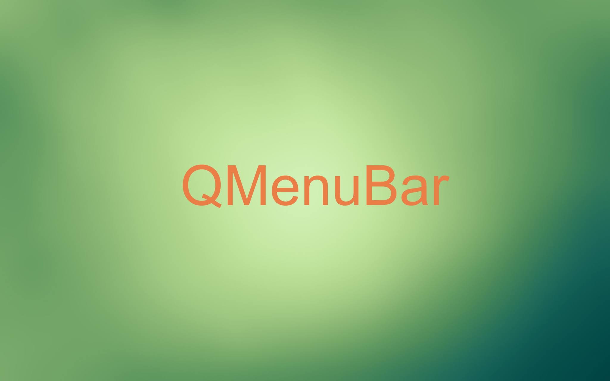 Qmenubar Menubar In Qt