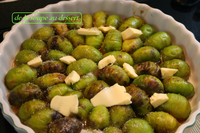 de la soupe au dessert: Tatin à la figue verte du jardin
