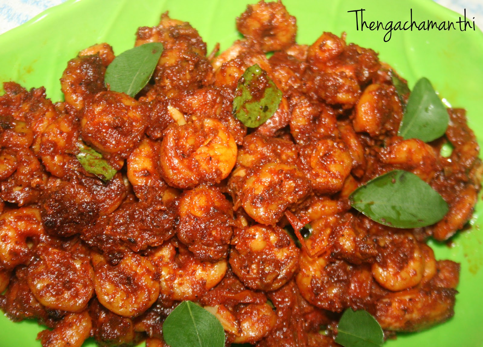 Thenga Chamanthi: Chemmeen (Prawn) Fry