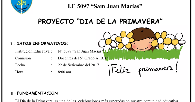 NOVEDADES PEDAGÓGICAS PARA PRIMARIA: Proyecto del día de la primavera 2017