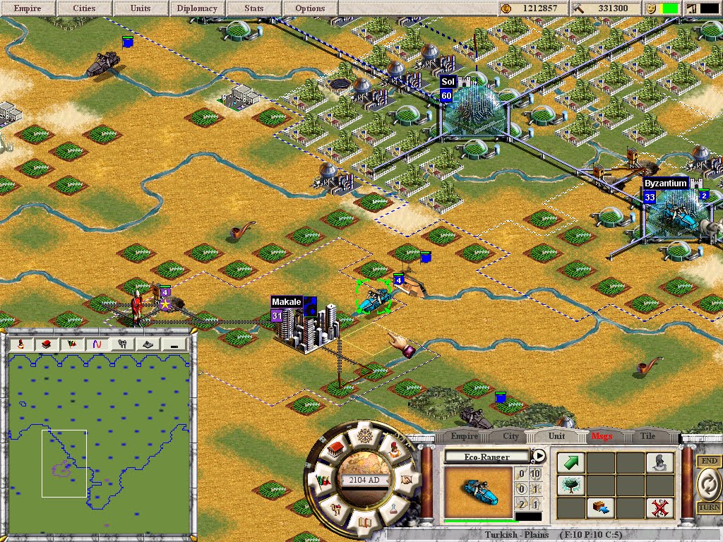 The Best Games Ever: Call to Power 2 : Civilization - Eco Ranger Screenshot