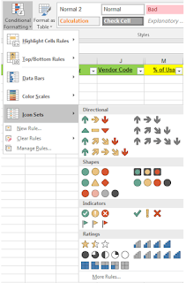 9 points: Excel Excel - Numbers in icon format