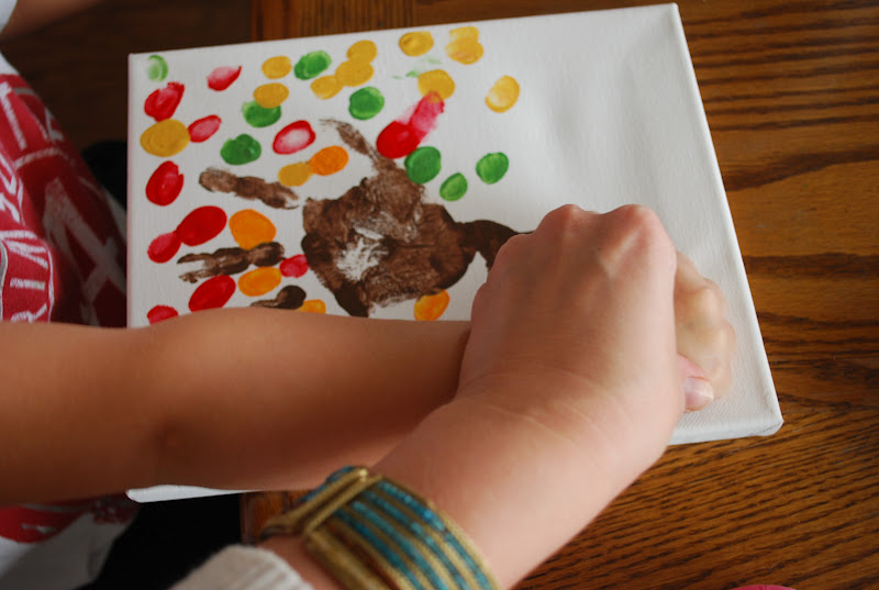 Fussy Monkey Business: Fall Art-Finger Paint Tutorial