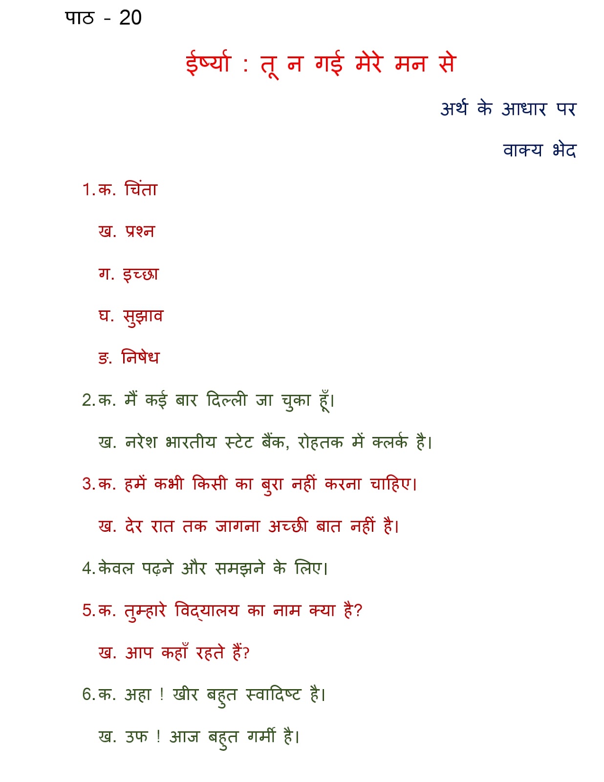 Class – VIII Chapter -20 Iirshya Tu Na Gai Mere Man Se ईर्ष्या : तू न ...