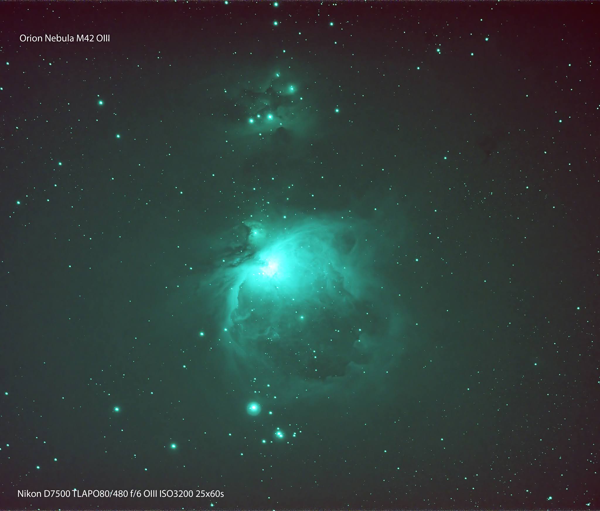 Pascal Hilkens Astro Page : Orion Nebula M42 in OIII