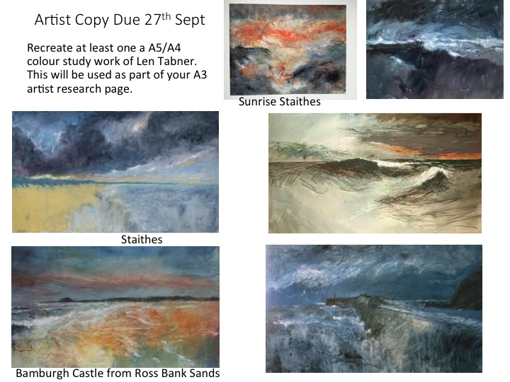 GCSE Art Blog: Y10 Artist copy colour Len Tabner - Due 27th Sept