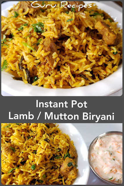 Instant Pot Lamb Biryani | Mutton Biryani