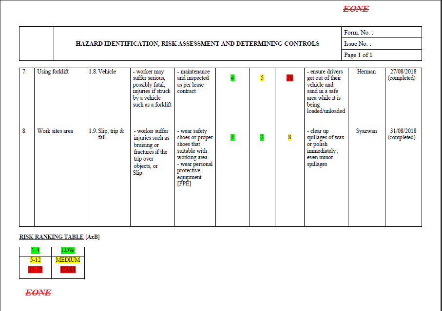 No Game No Life: Zero: SAMPLE HIRARC FORM CASE STUDY