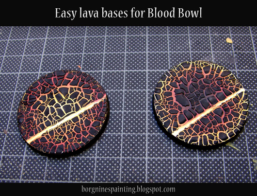 Borgnine's Miniature Painting: Tutorial - Quick & Easy Lava Bases