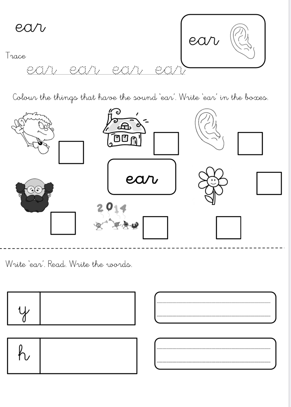 Our English class: ear Sound Phonics