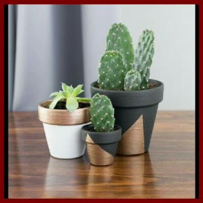 DIY And Household Tips: DIY Modern Mini Painted Plant Pots